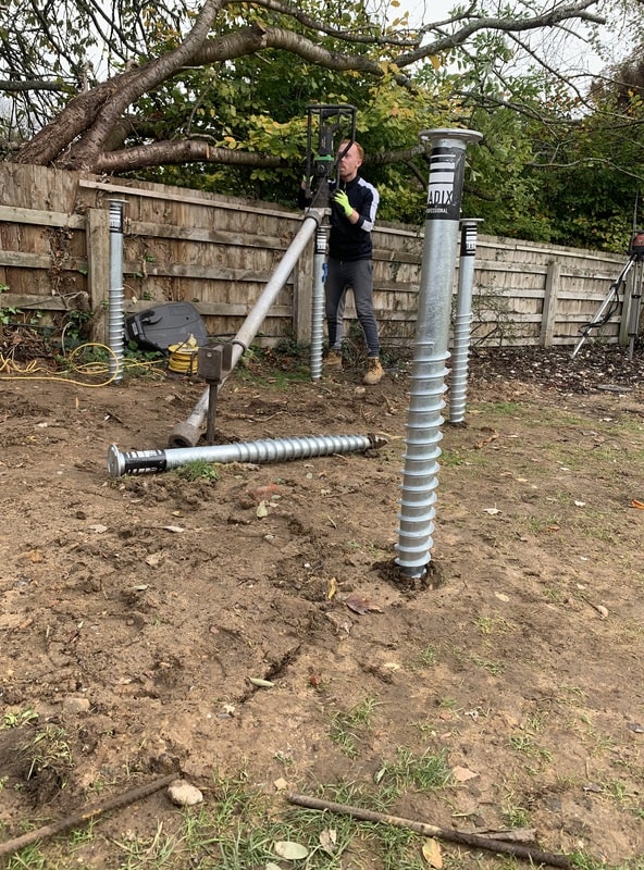Ground Screw Foundations – Garden Retreat
