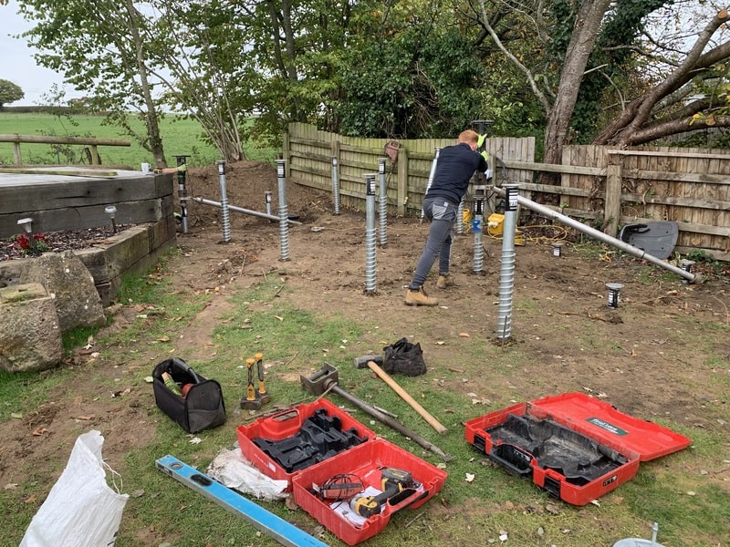 Ground Screw Foundations – Garden Retreat